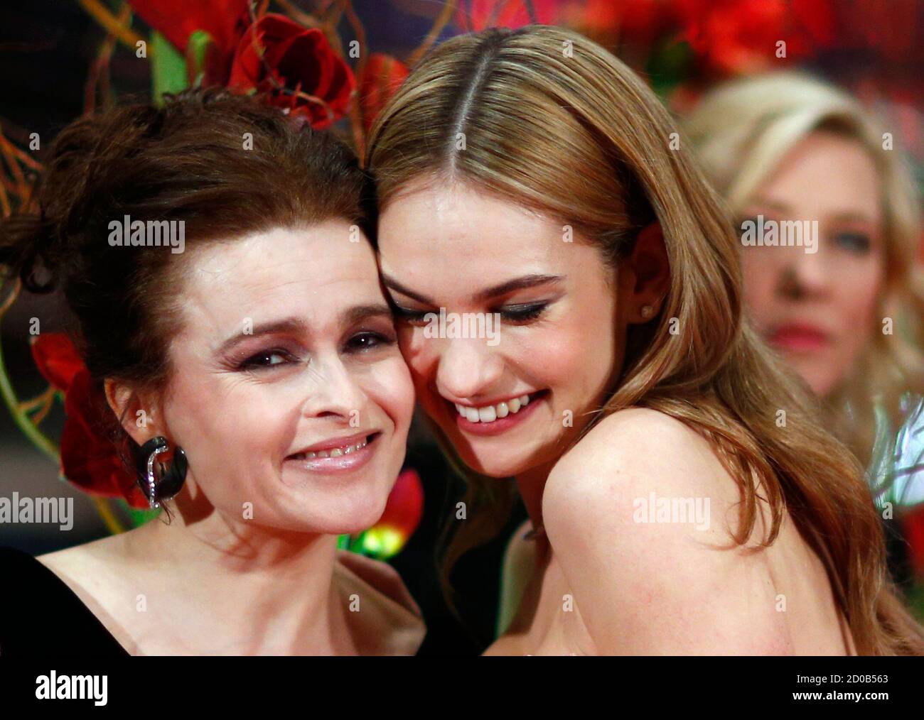 Lily james and helena bonham carter hi-res stock photography and images ...