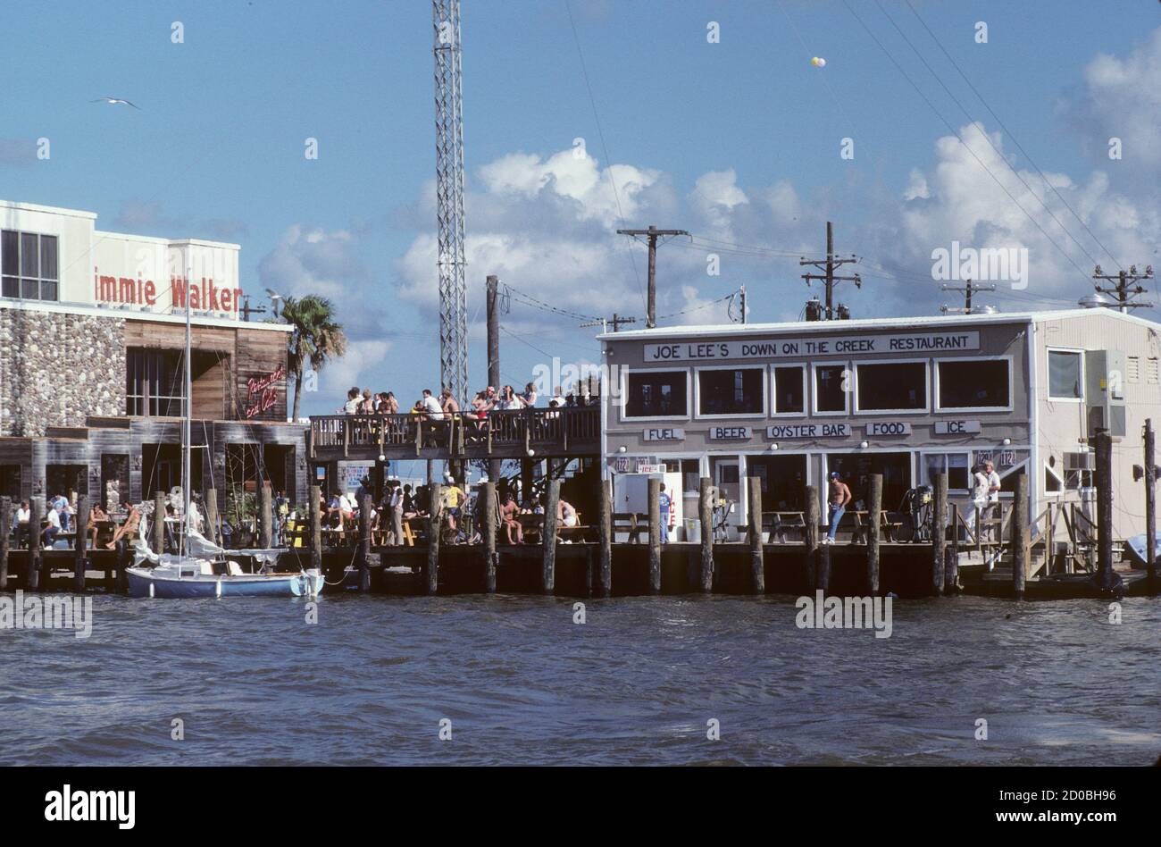 Seabrook and Kemah, Texas waterfront historic scenes Stock Photo - Alamy