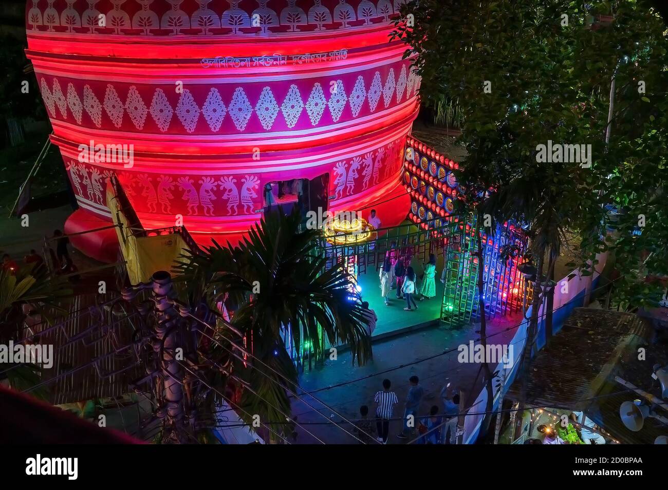 Howrah, West Bengal, India - 5th October 2019 : View of decorated Durga ...