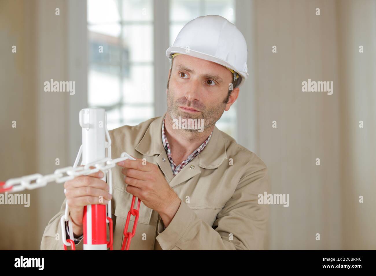 construction worker on building site Stock Photo - Alamy