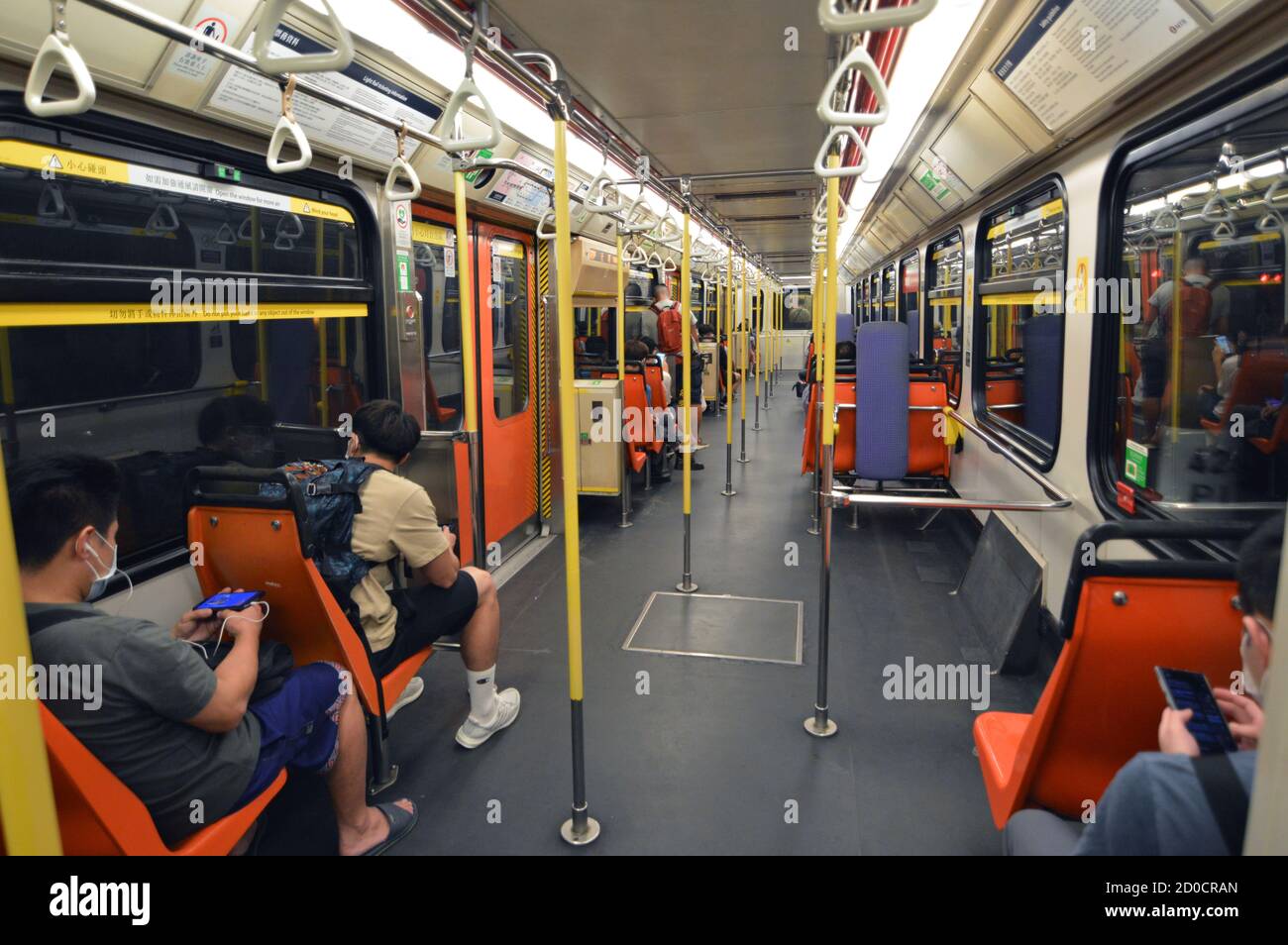 Interior of a light rail vehicle in Hong Kong, 2020 Stock Photo - Alamy