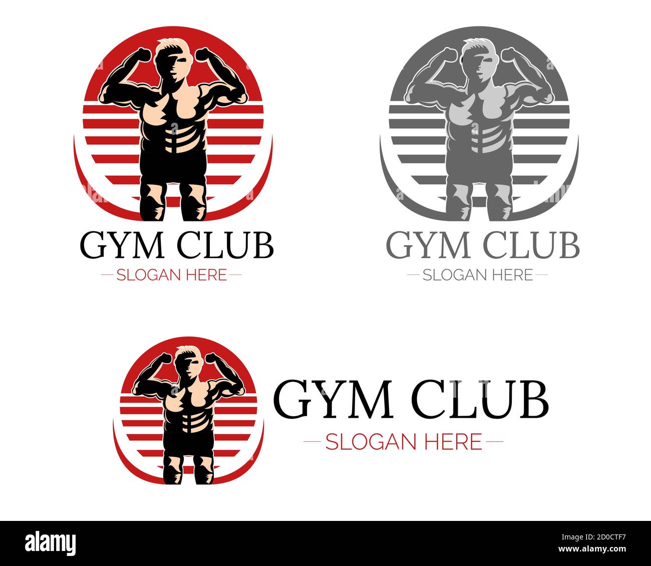 Illustration strong man exercising Stock Vector Images - Alamy