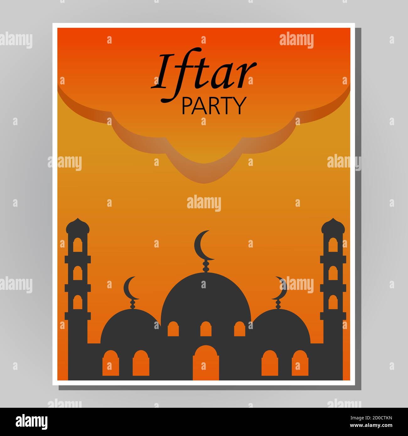 Illustration vector design of Iftar party flyer Stock Vector Image ...