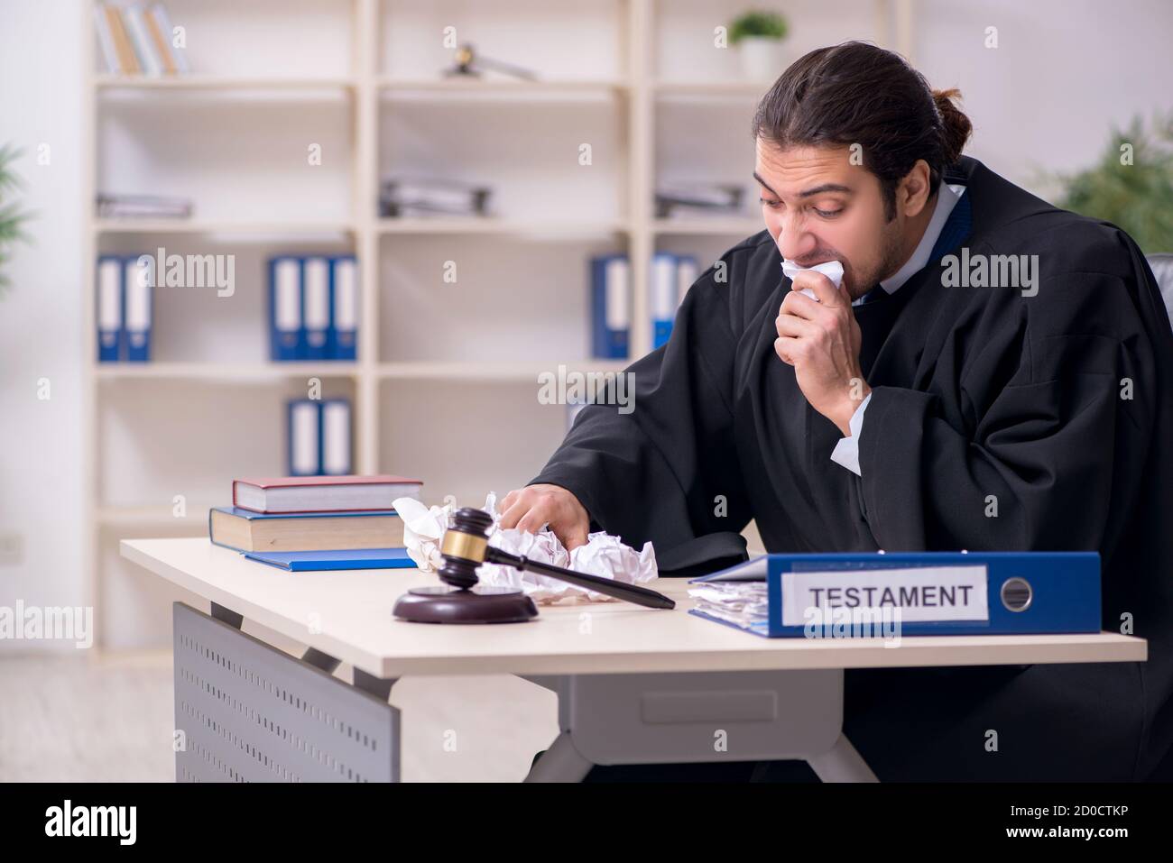 Young judge working in courthouse Stock Photo - Alamy