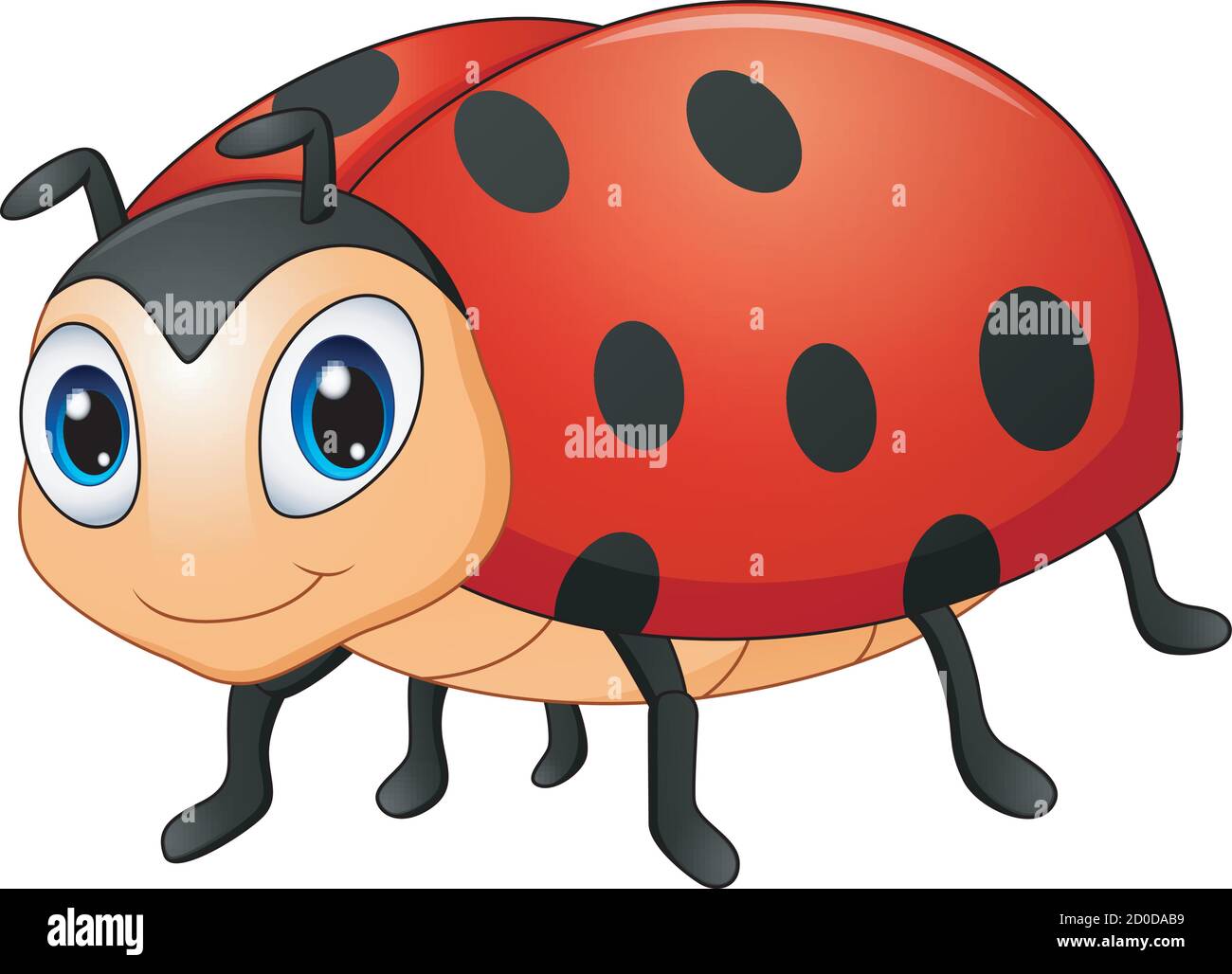Illustration of Cute ladybug cartoon Stock Vector Image & Art - Alamy