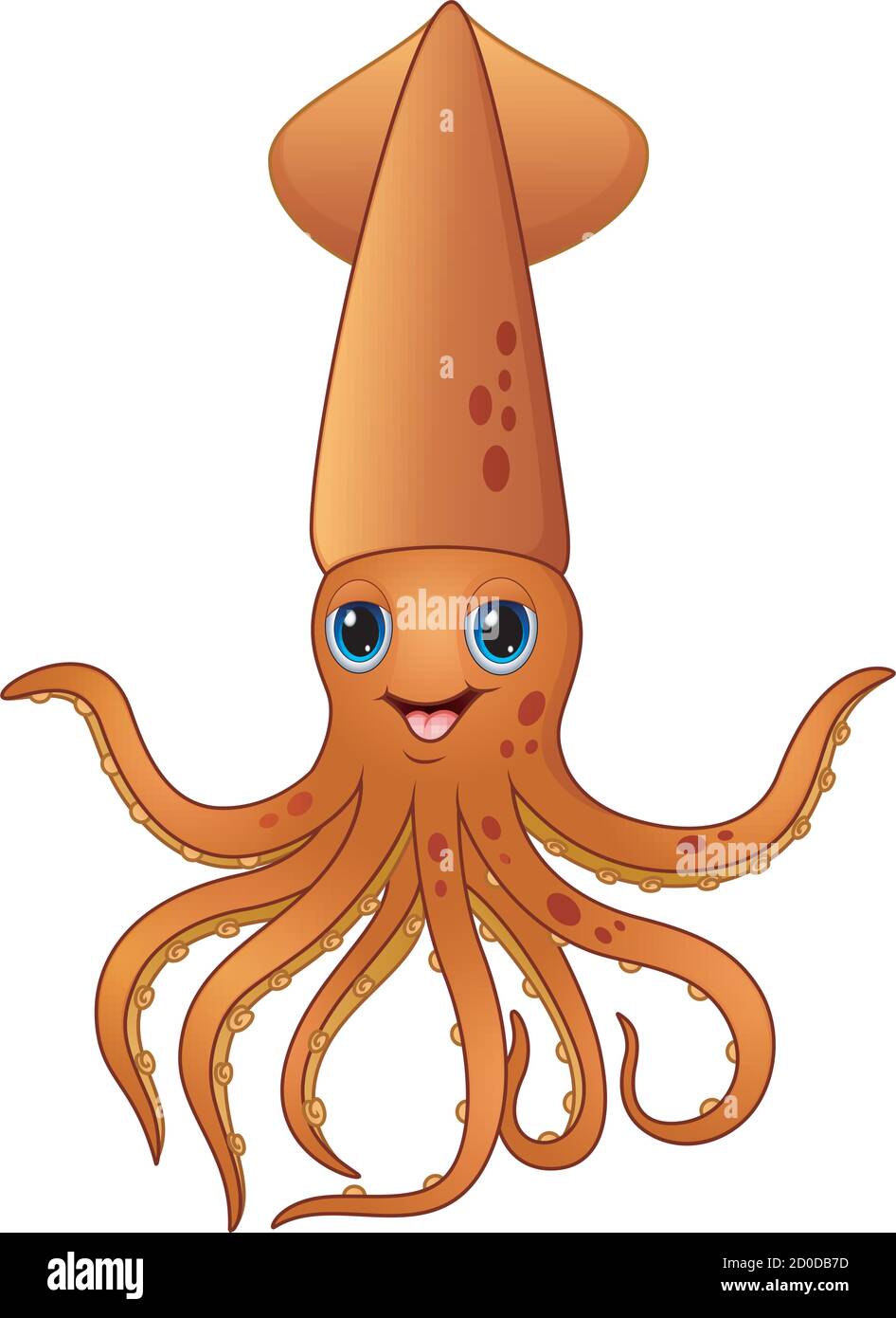 Illustration of Squid cartoon Stock Vector Image & Art - Alamy