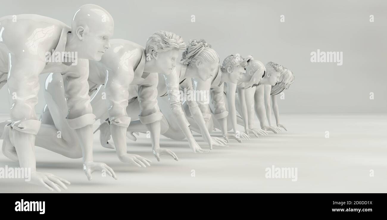 Businessmen Teamwork Running Together as a Concept in 3d Stock Photo ...
