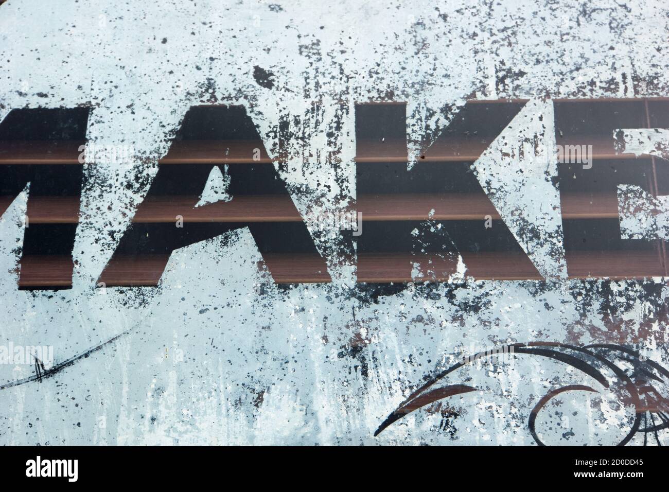 Abstract typographic letters on white background window Stock Photo - Alamy