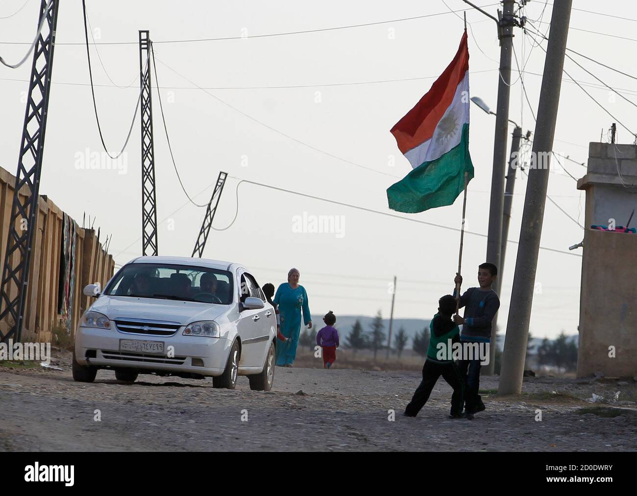 Syrian kurdistan national flag hi-res stock photography and images - Alamy
