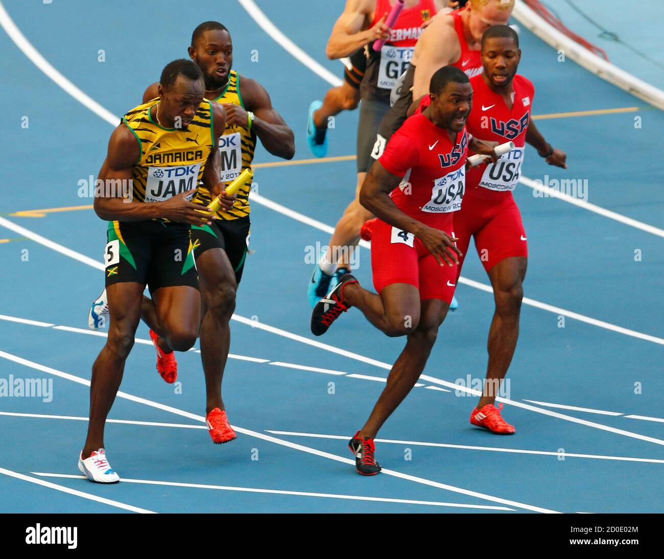 Mens 4x100 metres relay final hi-res stock photography and images - Alamy