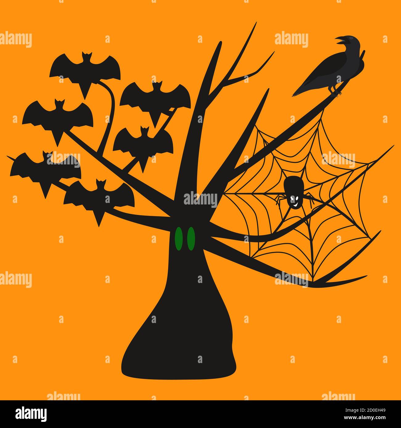 Halloween spooky tree silhouette hi-res stock photography and images ...