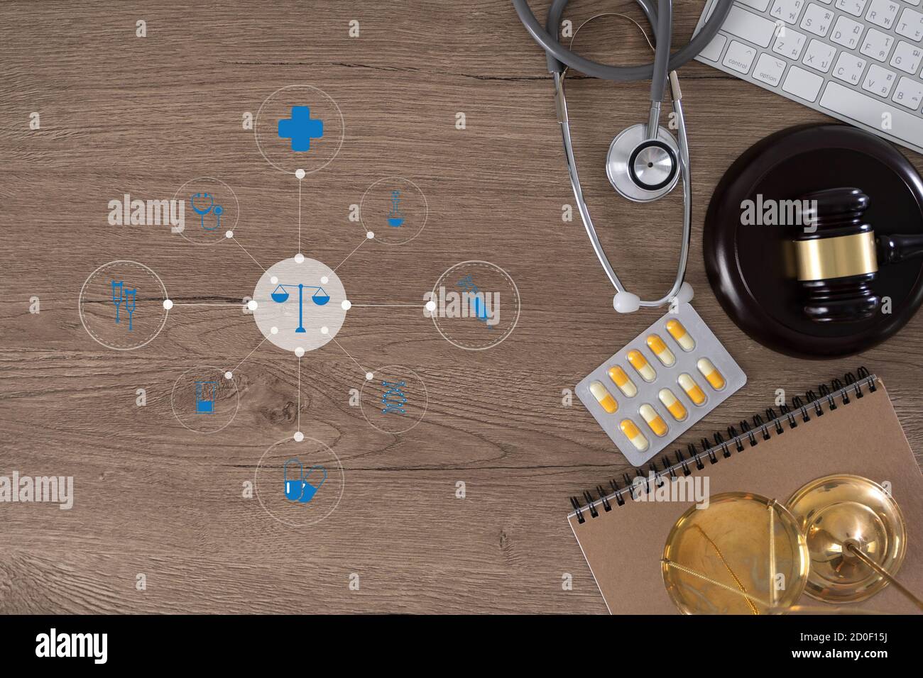 law concept Judge law medical Pharmacy compliance Health care business ...