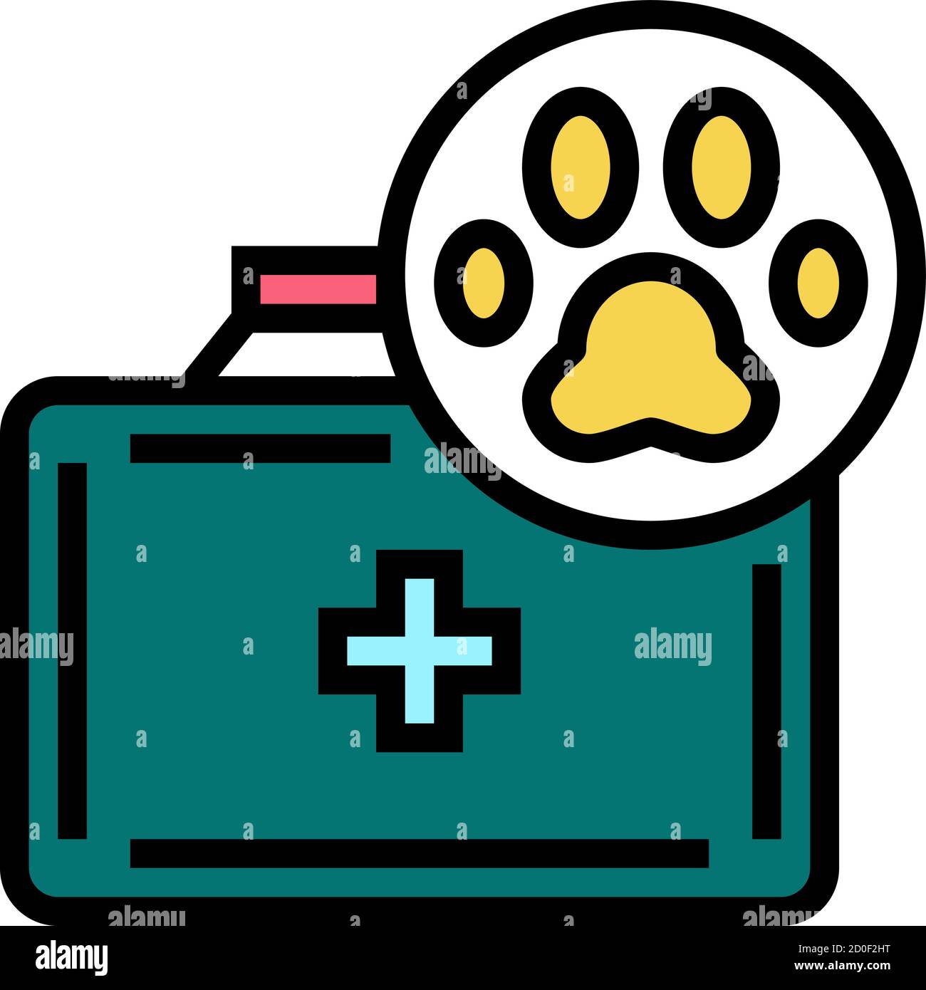 pets first aid kit box color icon vector illustration Stock Vector ...