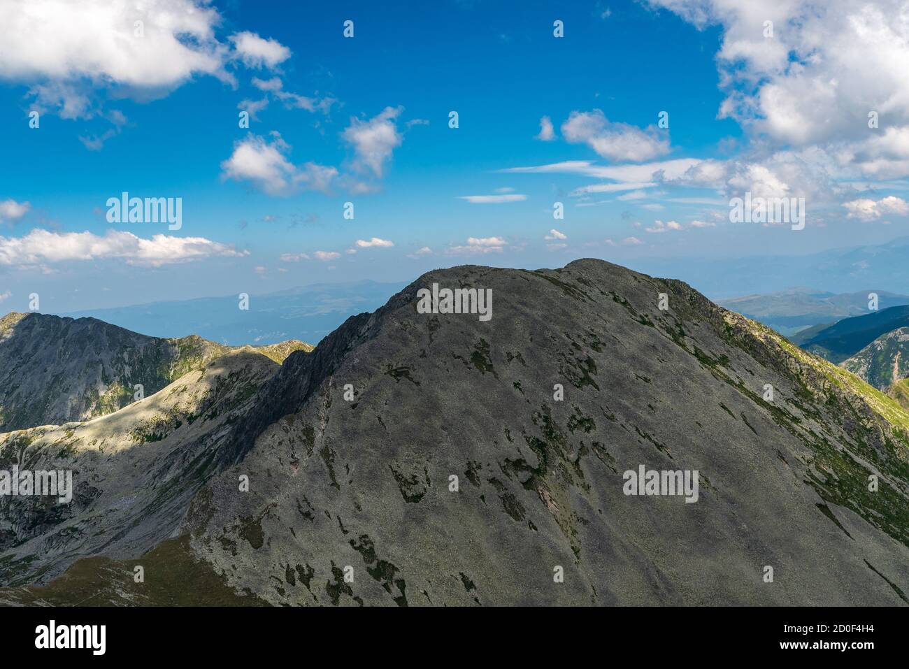 Varful Papusa with few other peaks from Varful Peleaga mountain peak in ...