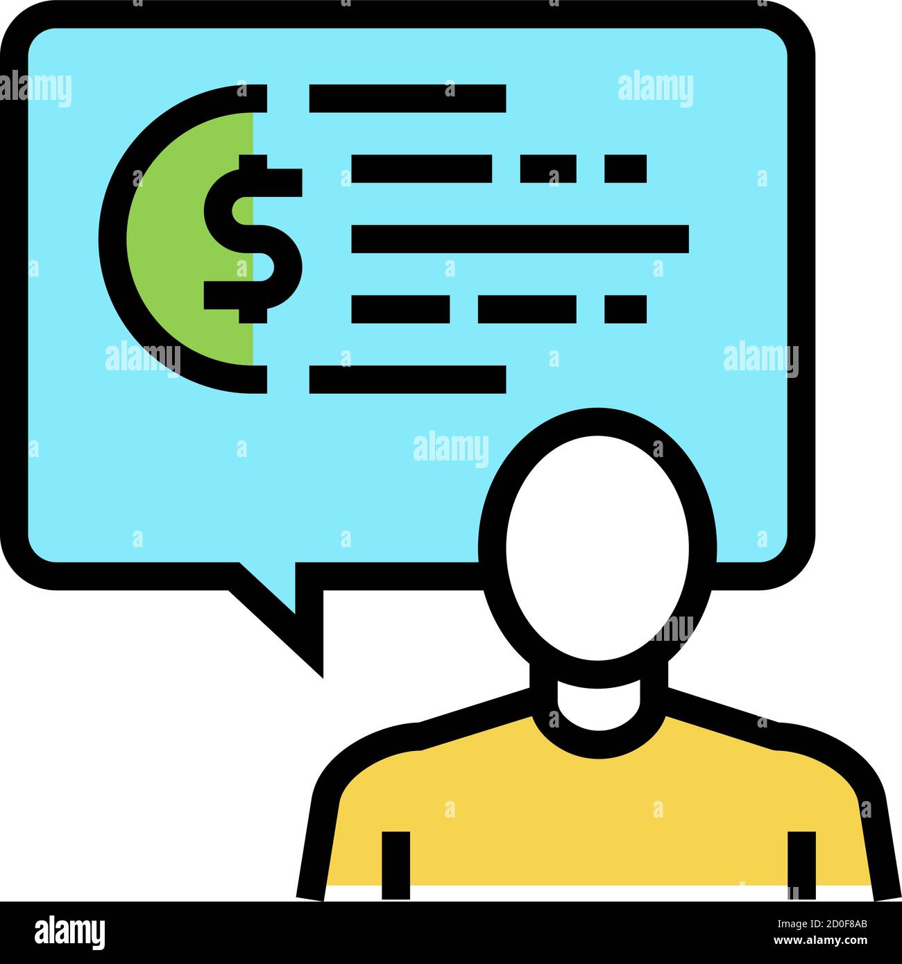 human talking about money color icon vector illustration Stock Vector ...