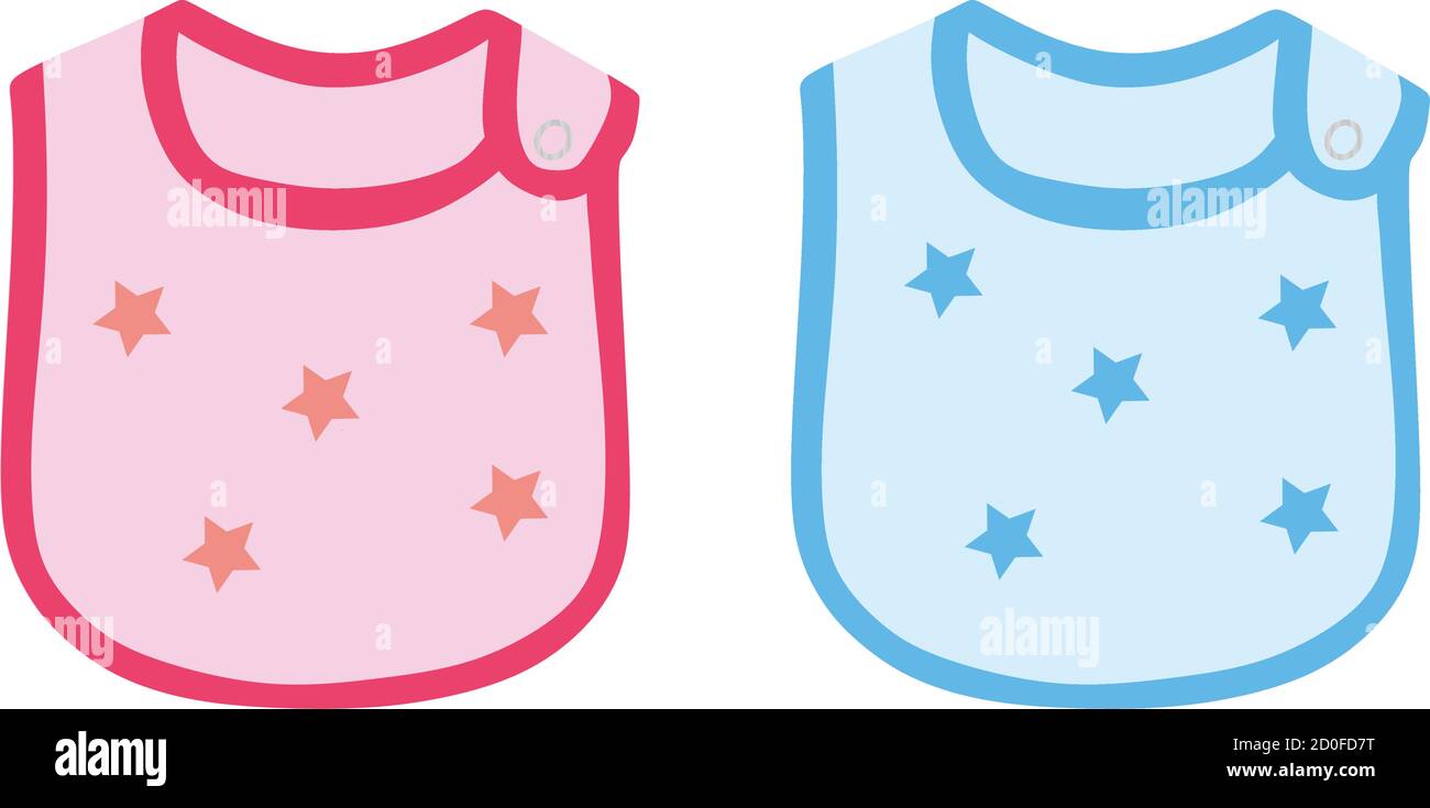 Baby boy and baby girl apron. vector illustration Stock Vector Image ...