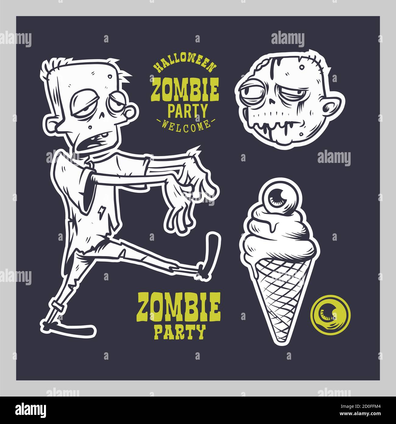 Zombie design hi-res stock photography and images - Alamy