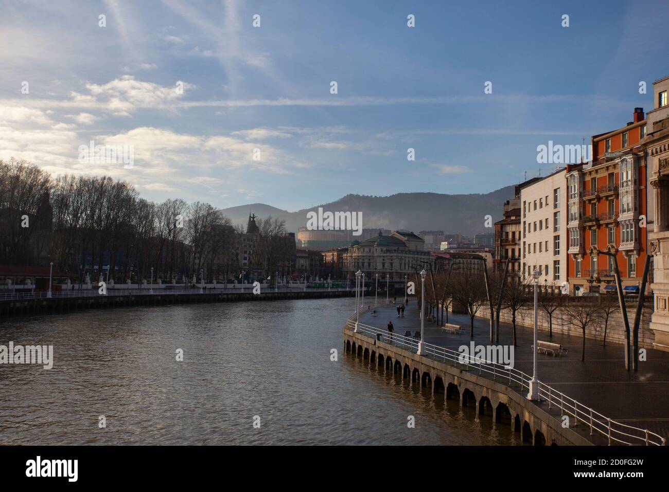BILBAO, BASQUE COUNTRY / SPAIN - JANUARY 26, 2019: Cityscape in the ...