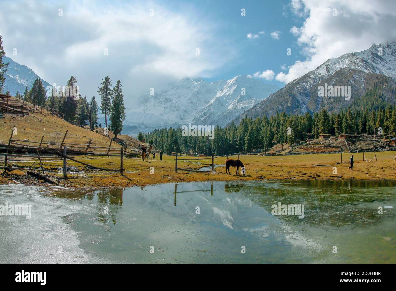 reflection lake fairy meadows in northern areas of gilgit baltistan ...