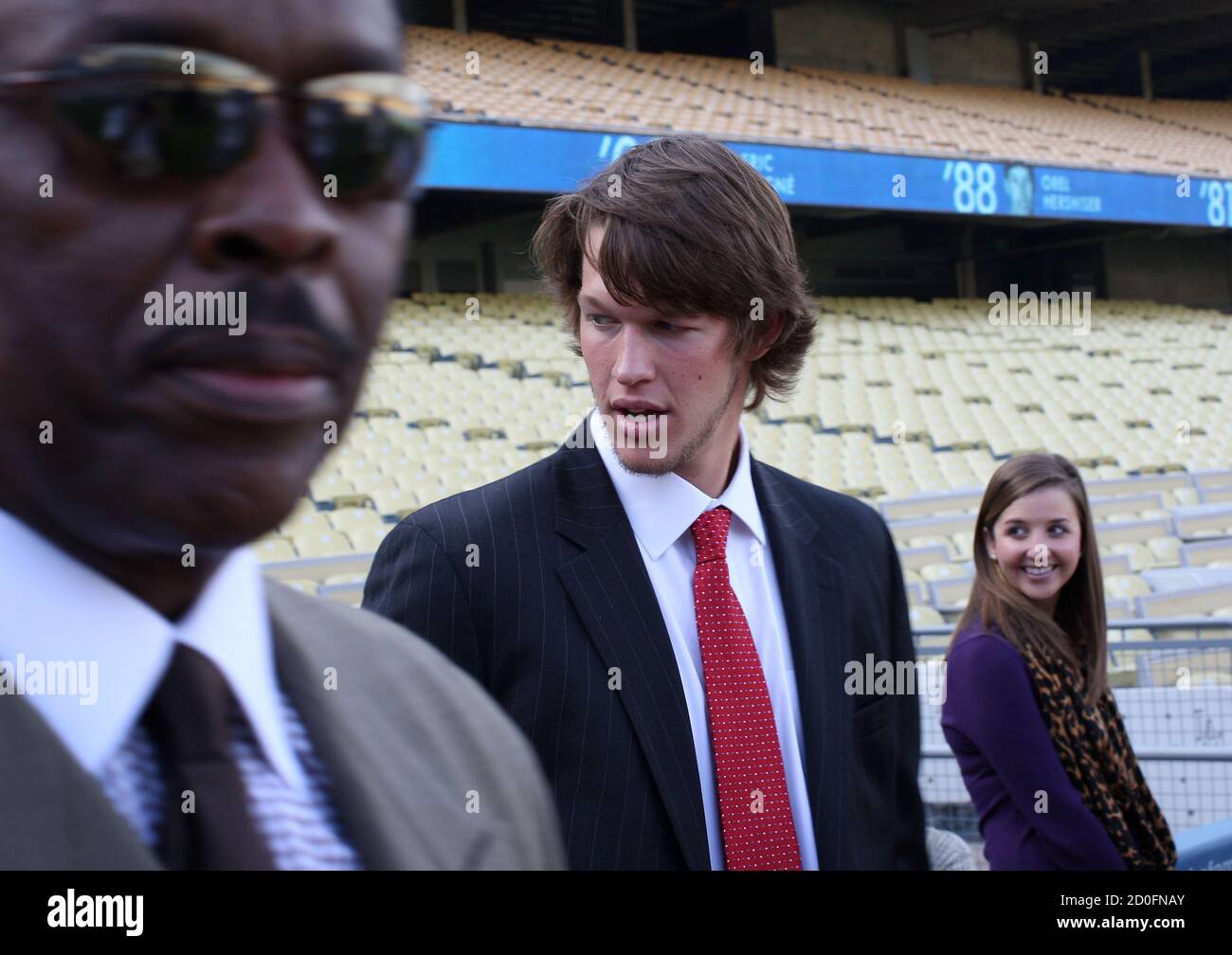 Clayton kershaw and ellen kershaw hi-res stock photography and images ...