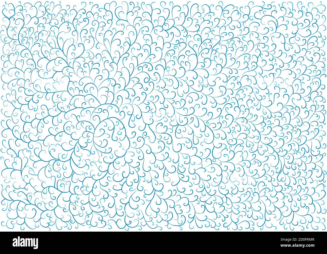 Vector background with hand drawn abstract pattern. Background in blue ...