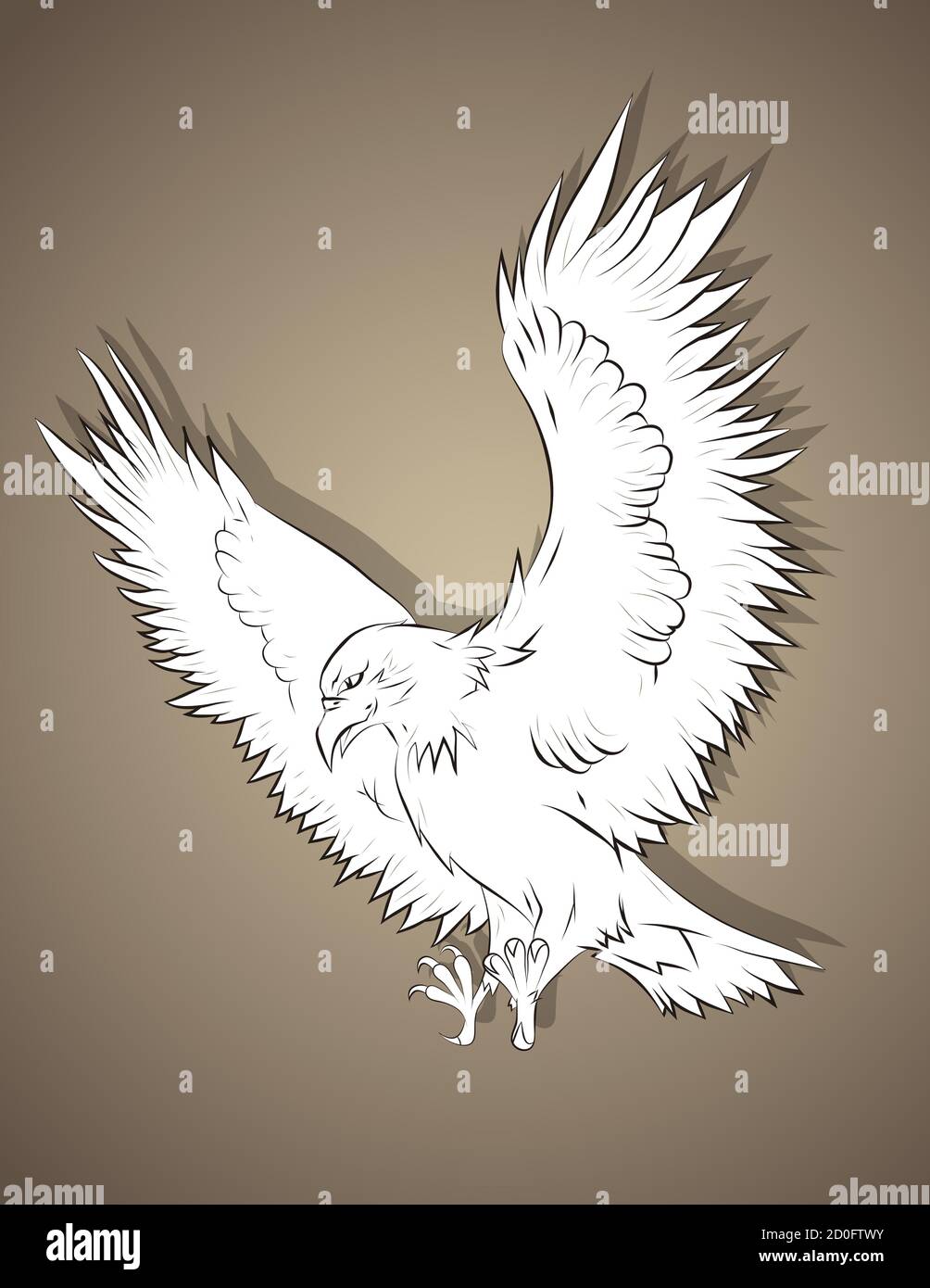 Vector illustration of hunting eagle Stock Vector Image & Art - Alamy