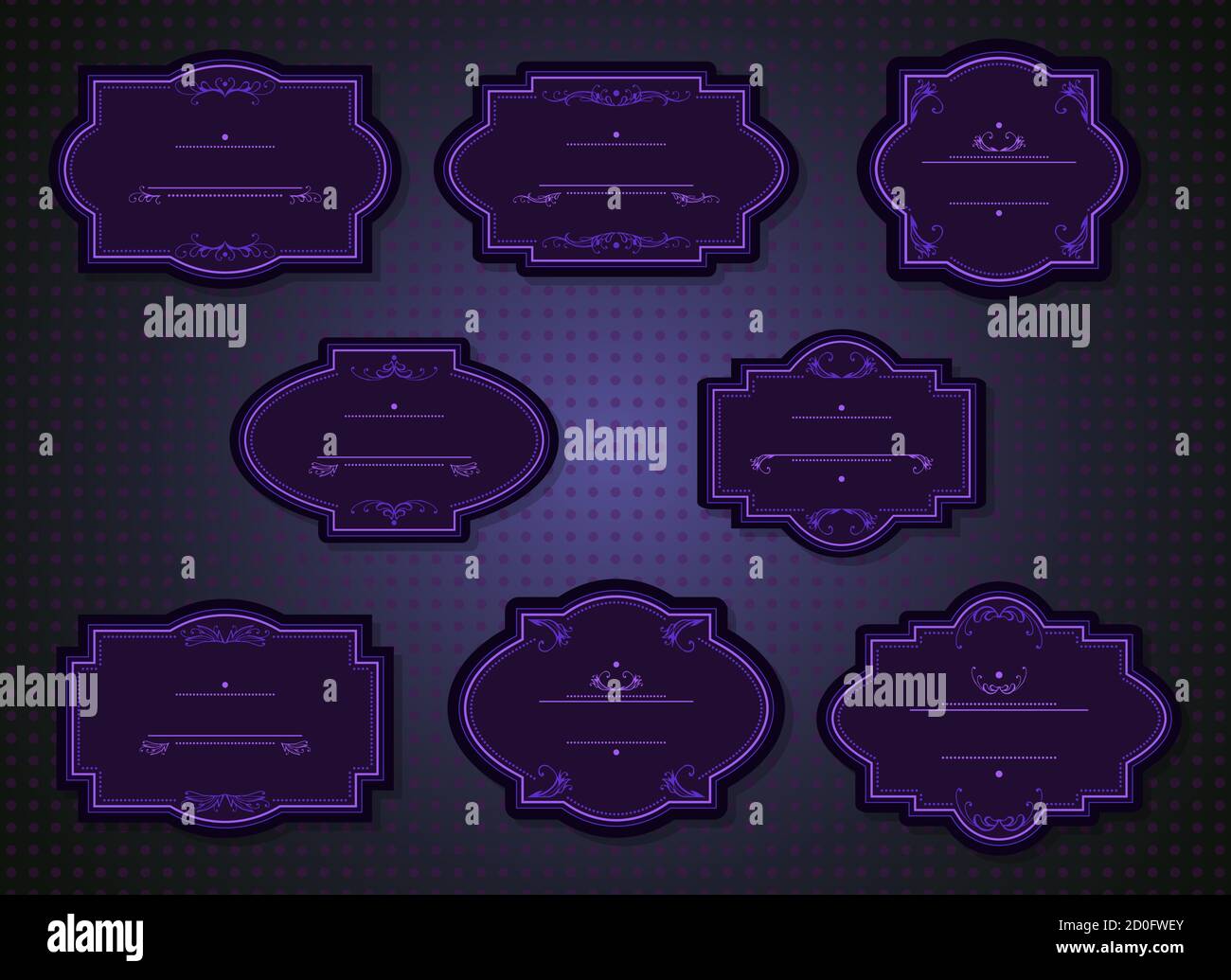 Ornamental violet invitation card template hi-res stock photography and ...