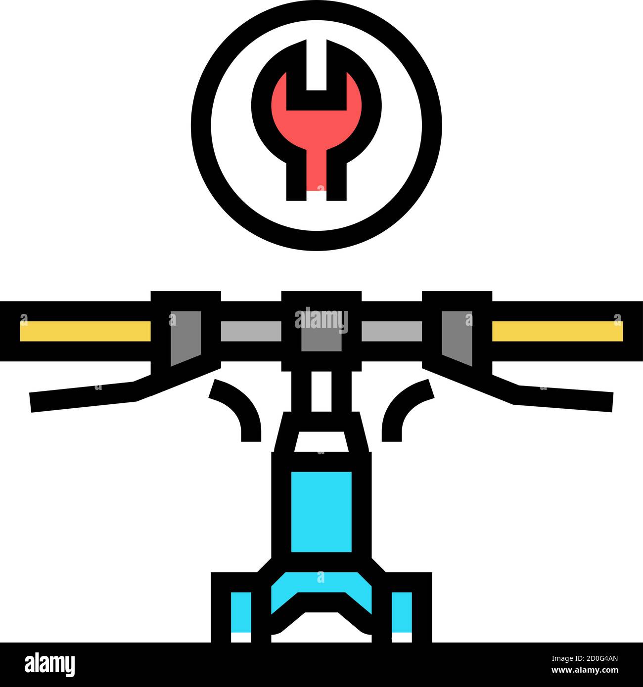 bicycle handlebar install color icon vector illustration Stock Vector ...