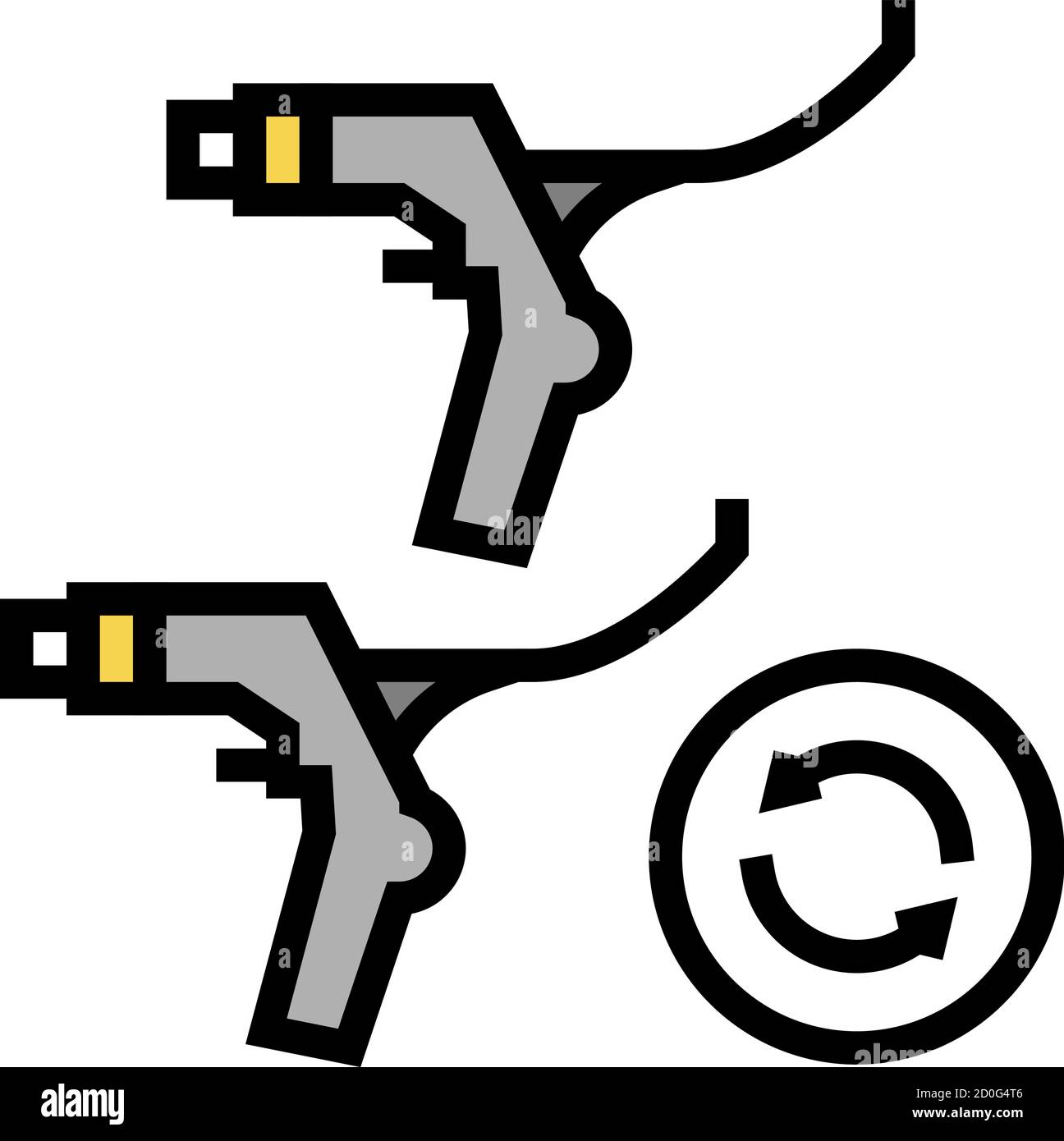 brake levers replacement color icon vector illustration Stock Vector ...