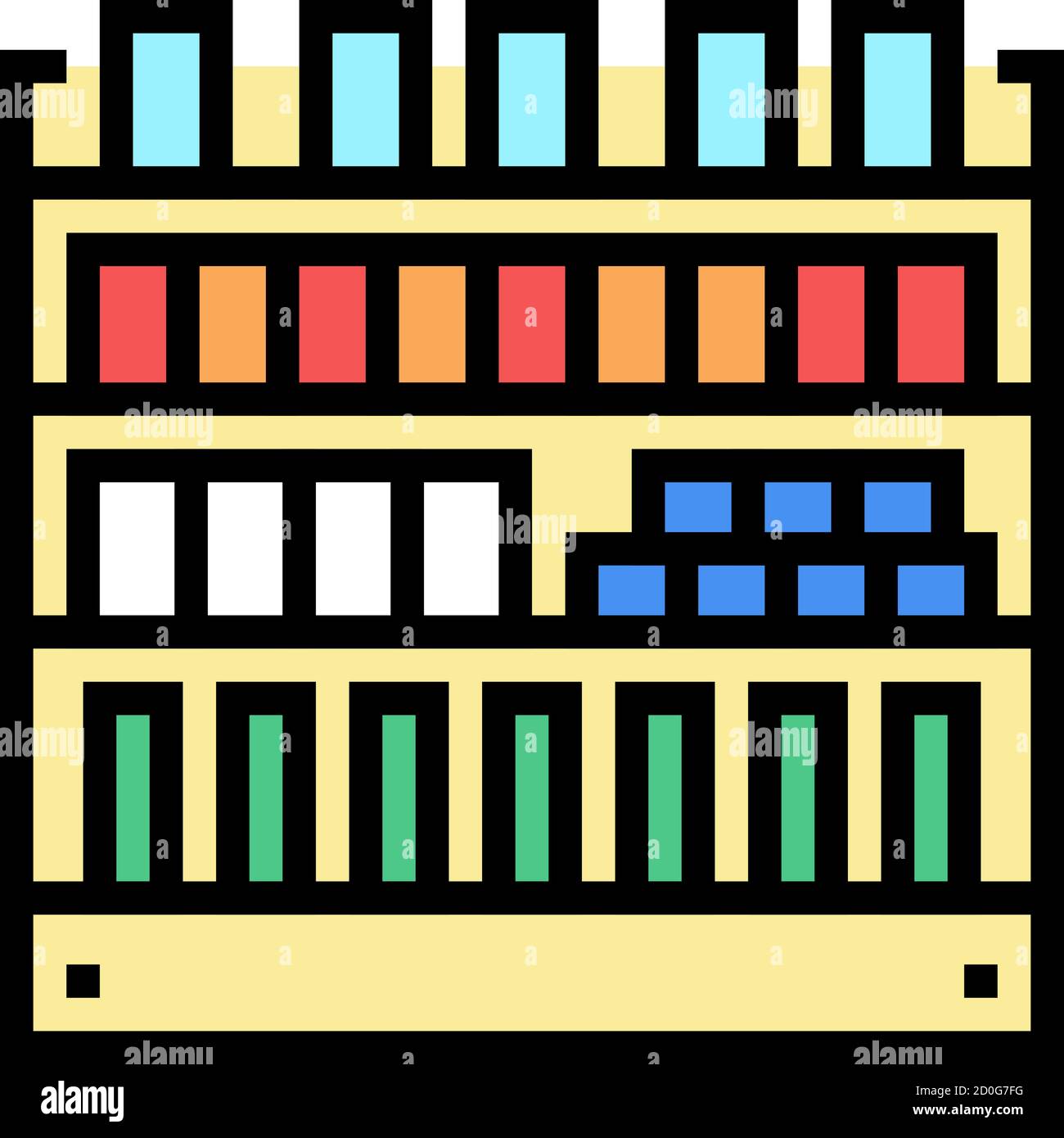food counter color icon vector flat illustration Stock Vector Image ...