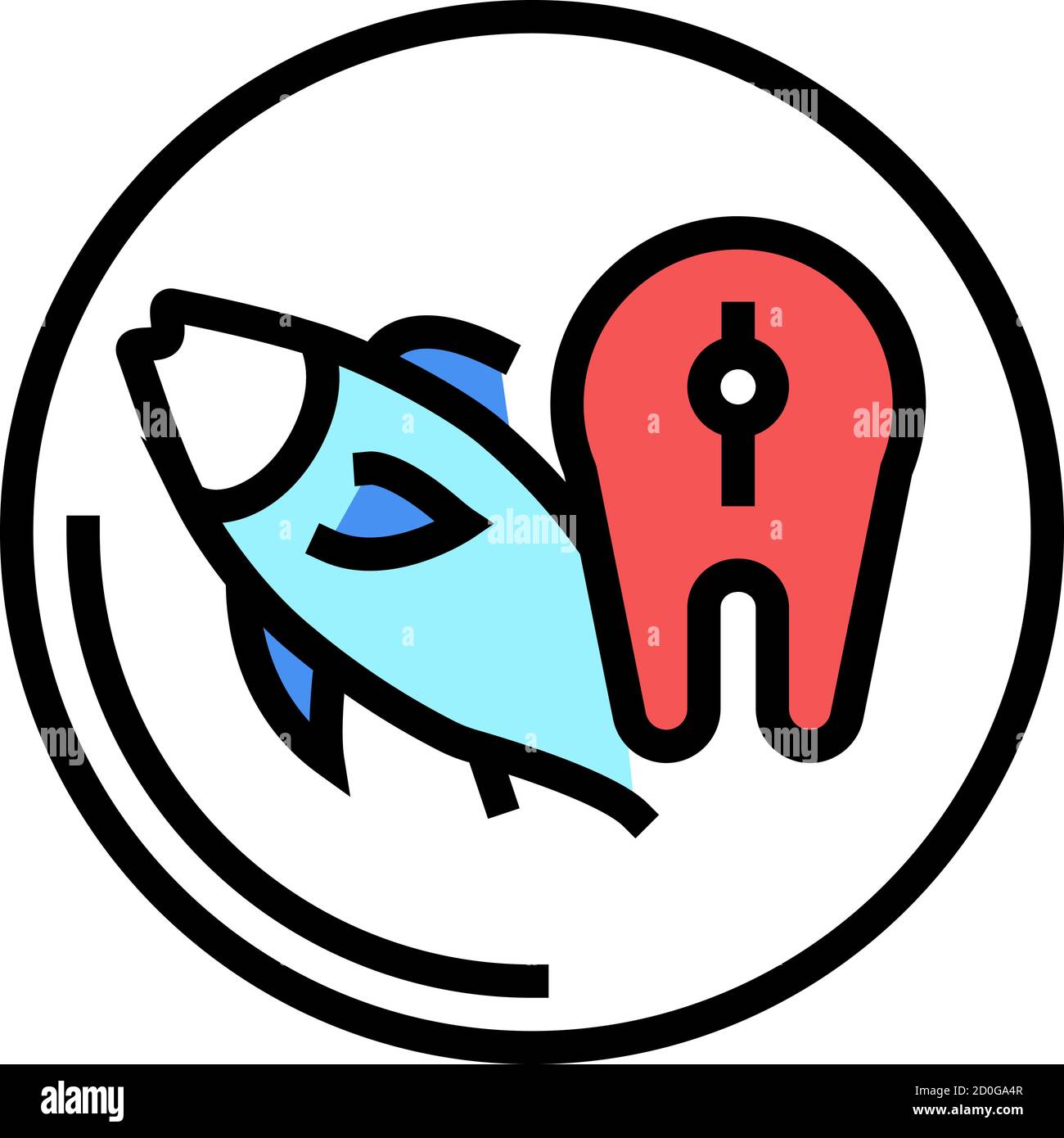 fish department store color icon vector illustration Stock Vector Image ...
