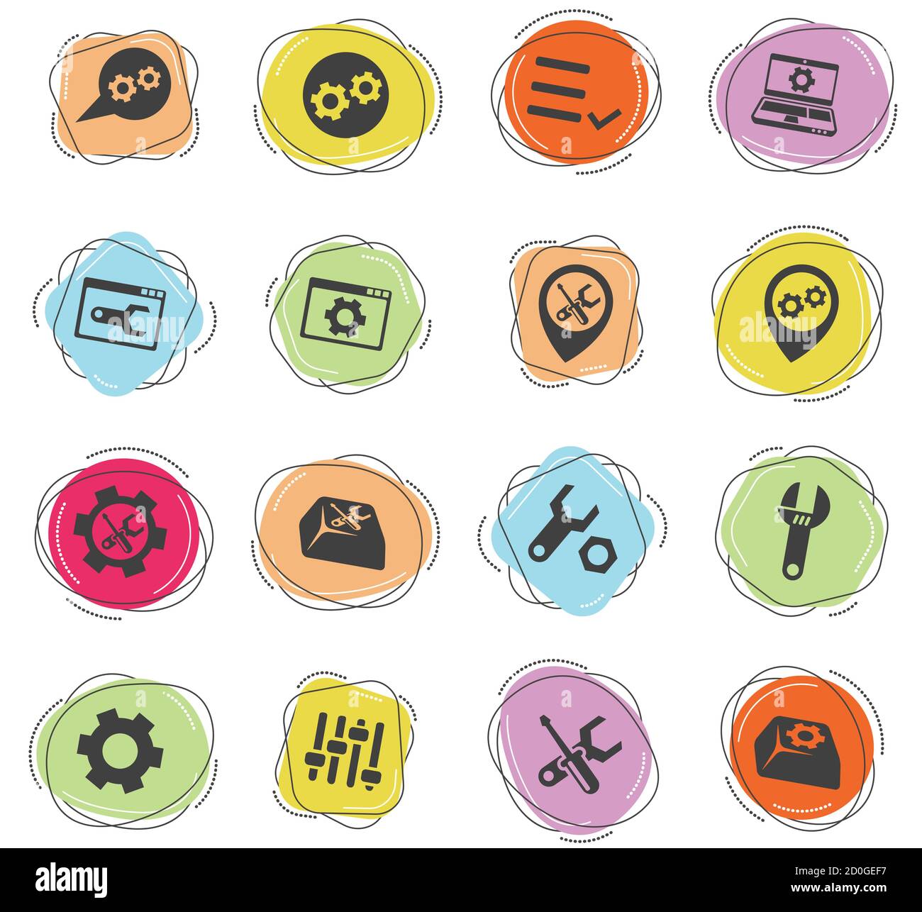 Adjustable settings Stock Vector Images - Alamy