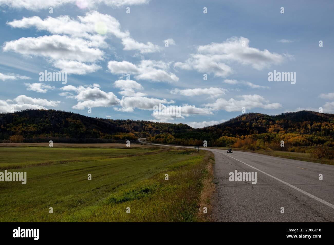 Back country road on the Canadian prairies in fall Stock Photo - Alamy