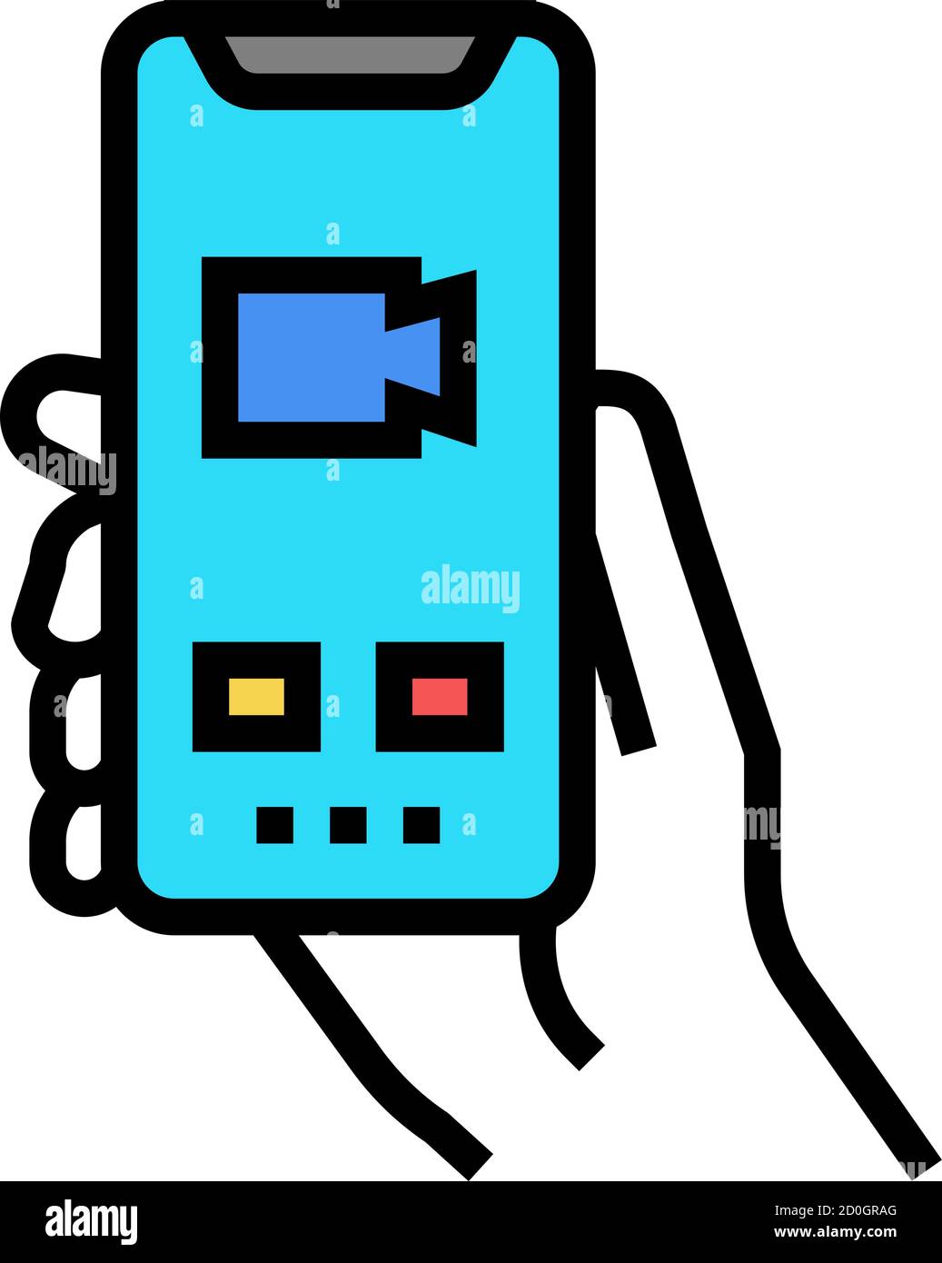 phone video calling color icon vector illustration Stock Vector Image ...