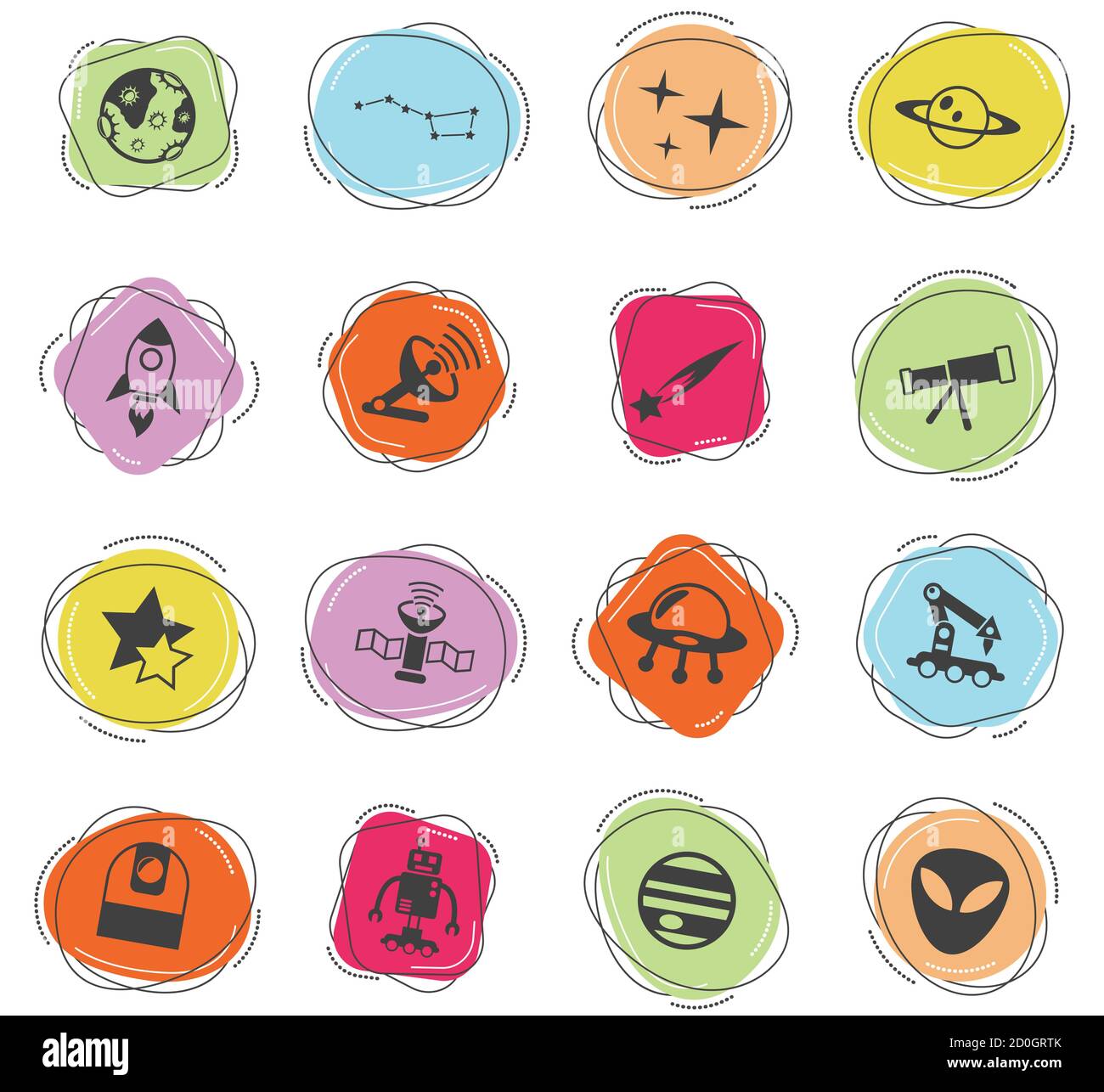 space icon set Stock Vector Image & Art - Alamy
