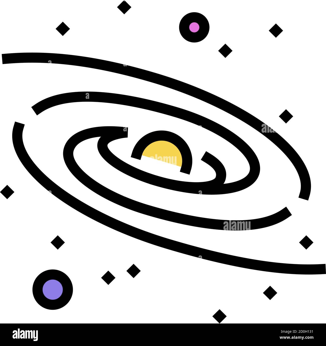 milky way galaxy color icon vector illustration Stock Vector Image ...