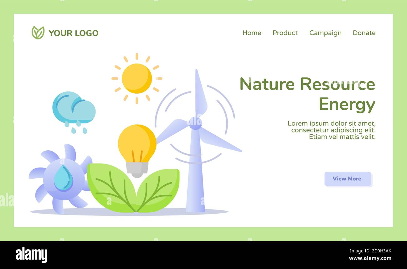 Nature resource energy hydro wind sun solar leaf bio power energy ...