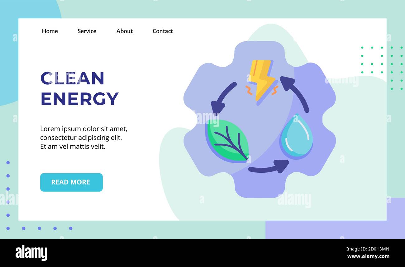 Clean energy leaf water lightning recycle on gear campaign for web ...