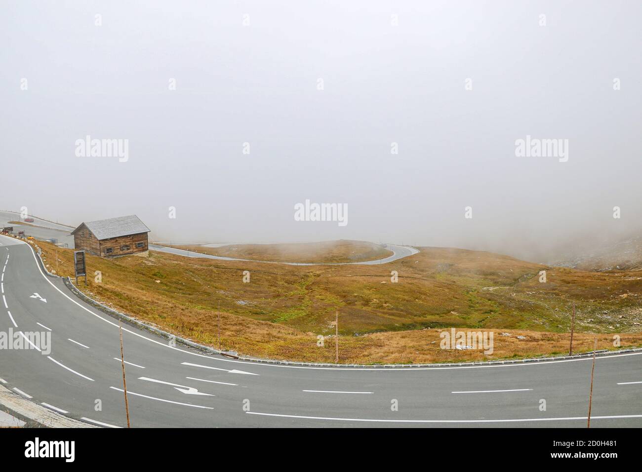 Winding foggy path hi-res stock photography and images - Alamy