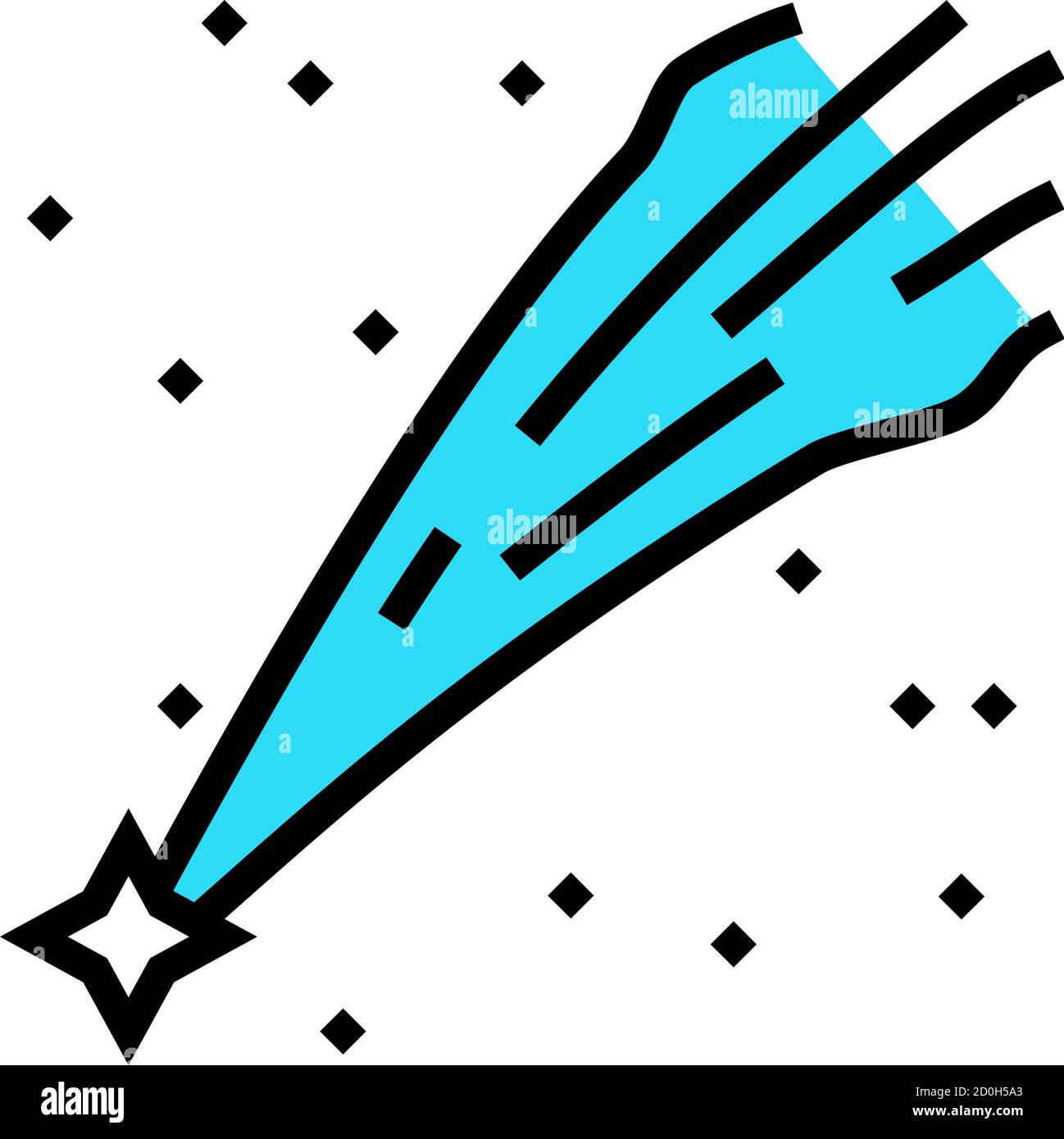 falling star color icon vector flat illustration Stock Vector Image ...