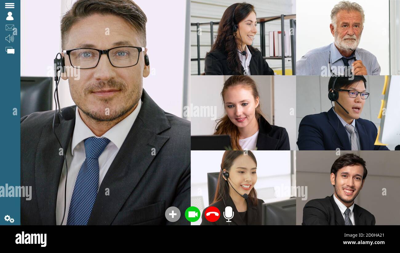 Diversity group of people zoom hi-res stock photography and images - Alamy