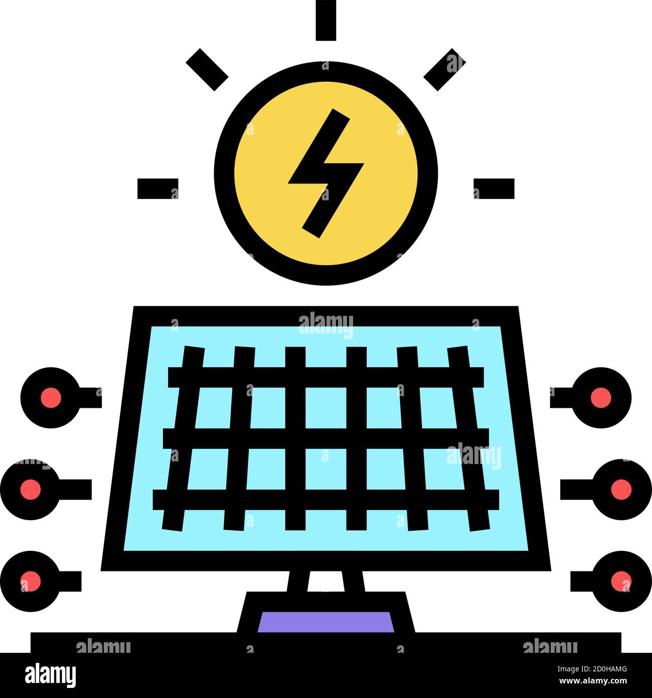 solar electrical panel color icon vector illustration Stock Vector ...