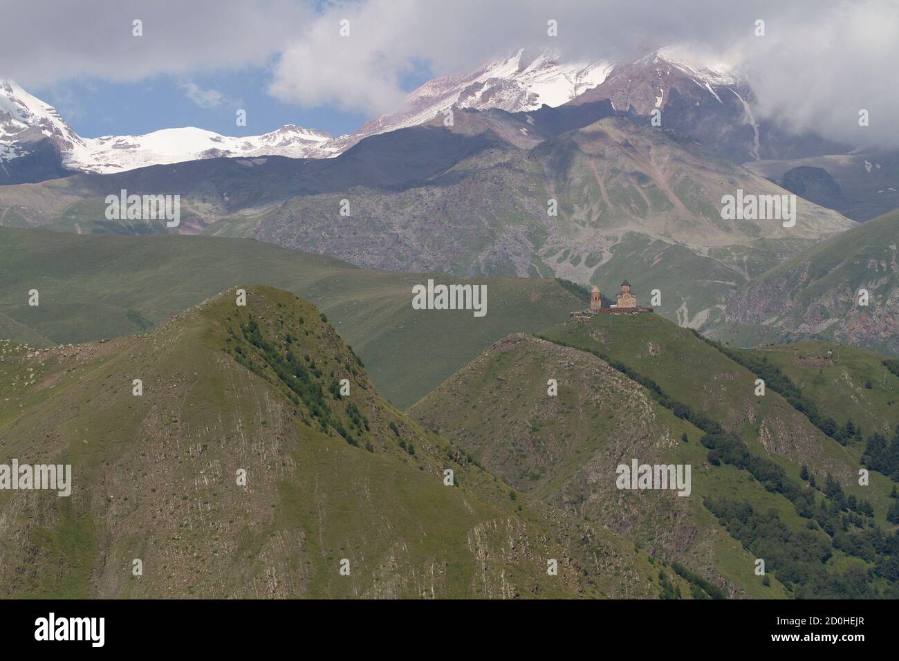 Gergeti trinity monastery hi-res stock photography and images - Alamy
