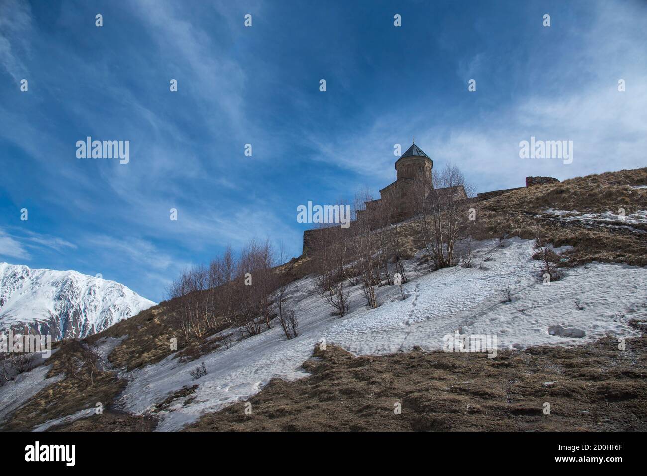 Gergeti Trinity Church, Georgia Stock Photo - Alamy