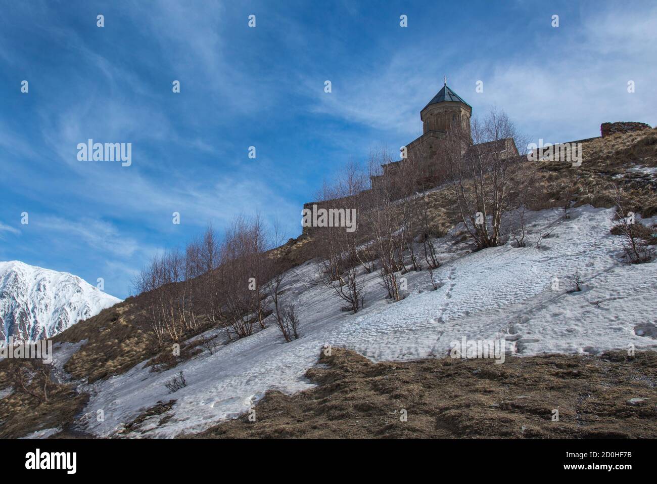Gergeti Trinity Church, Georgia Stock Photo - Alamy