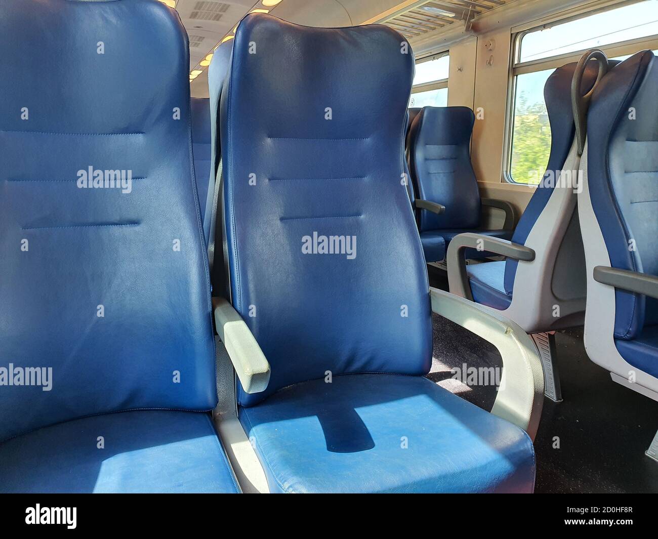 interior of a train passenger wagon Stock Photo - Alamy