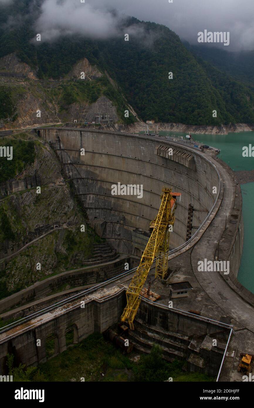 The Inguri Dam - hydroelectric dam on the Inguri River in Georgia Stock ...