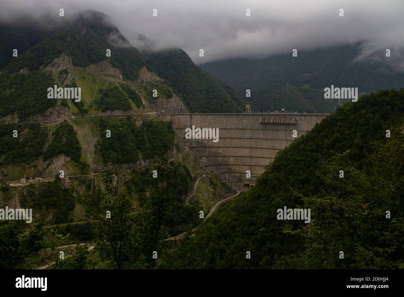 The Inguri Dam - hydroelectric dam on the Inguri River in Georgia Stock ...