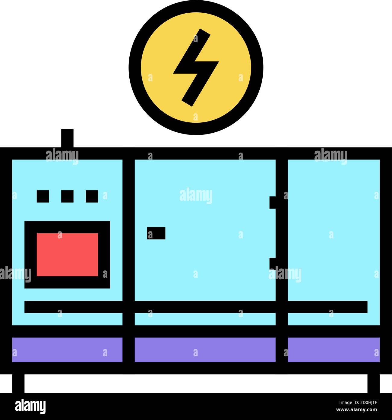 electrical equipment color icon vector flat illustration Stock Vector ...