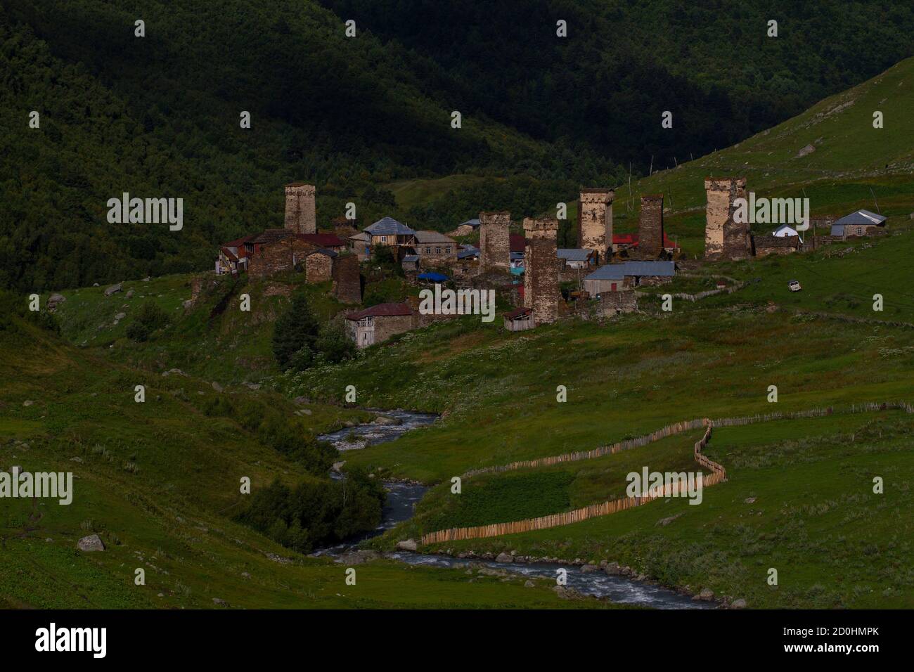 Svan towers in Svaneti region of Georgia Stock Photo - Alamy